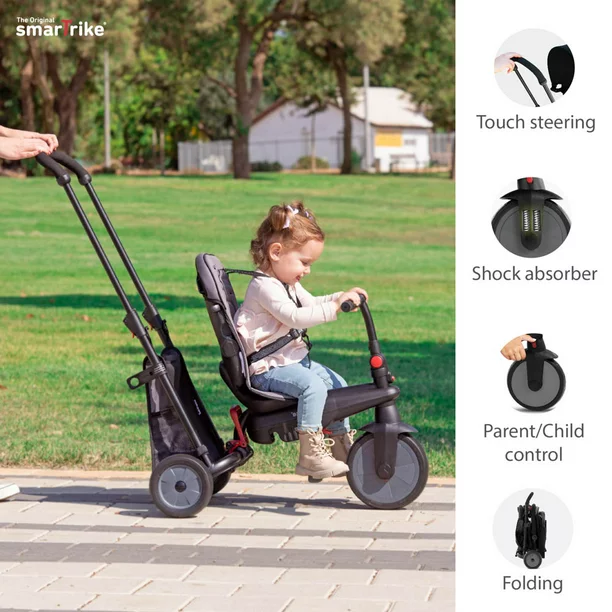 SmarTrike® Flow 6-in-1 Folding Jogger Stroller Tricycle - mmofra®